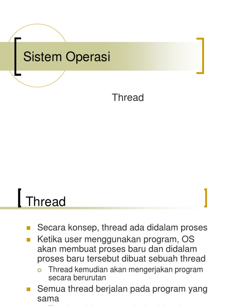 SistemOperasi 4 2 Thread | PDF