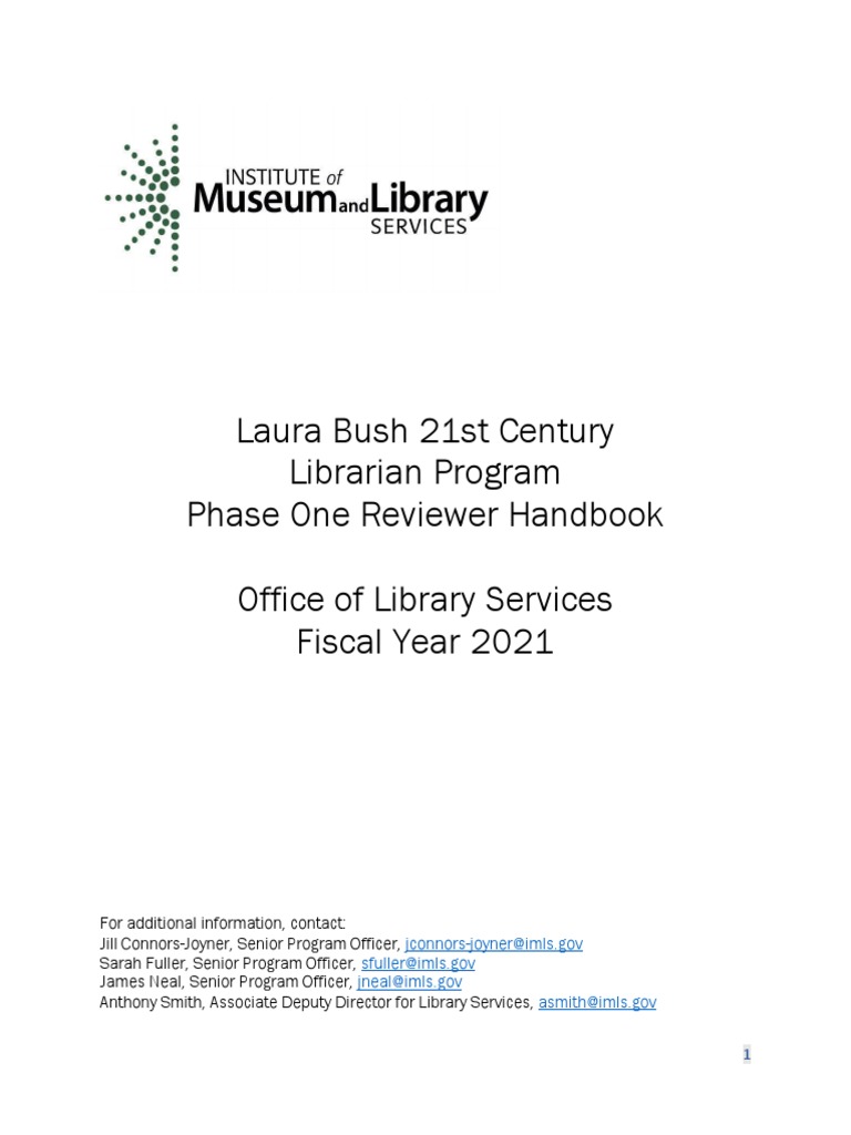 Fy21 lb21 Phase1 Reviewer Handbook | PDF | Libraries | Transport Layer ...