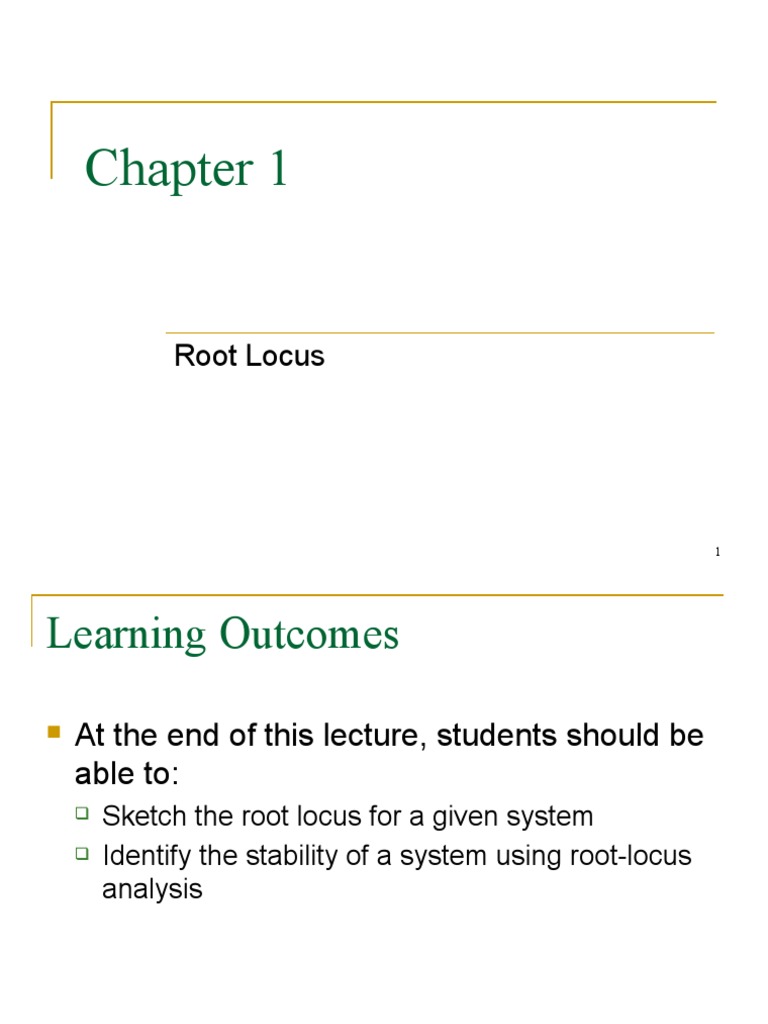 Chapter 1-Root Locus | PDF | Mathematical Objects | Mathematical Analysis