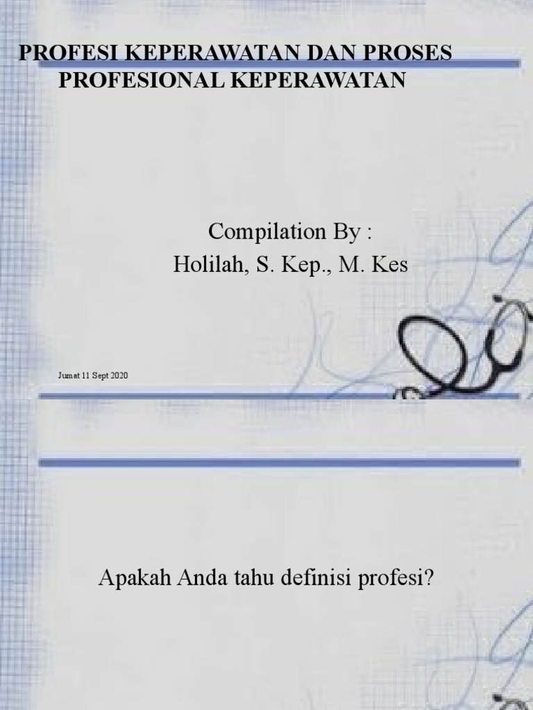 Profesi Keperawatan Dan Proses Profesional Keperawatan | PDF | Karier & Perkembangan