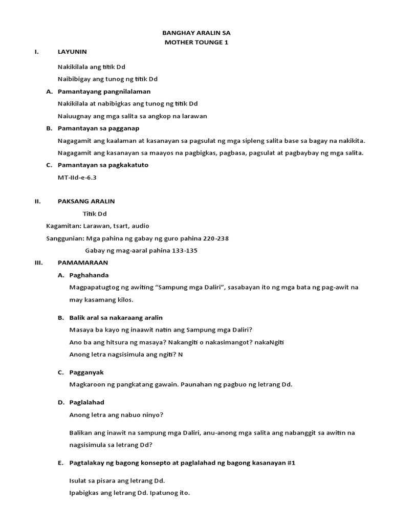 LESSON PLAN in MTB 2nd Qrter | PDF