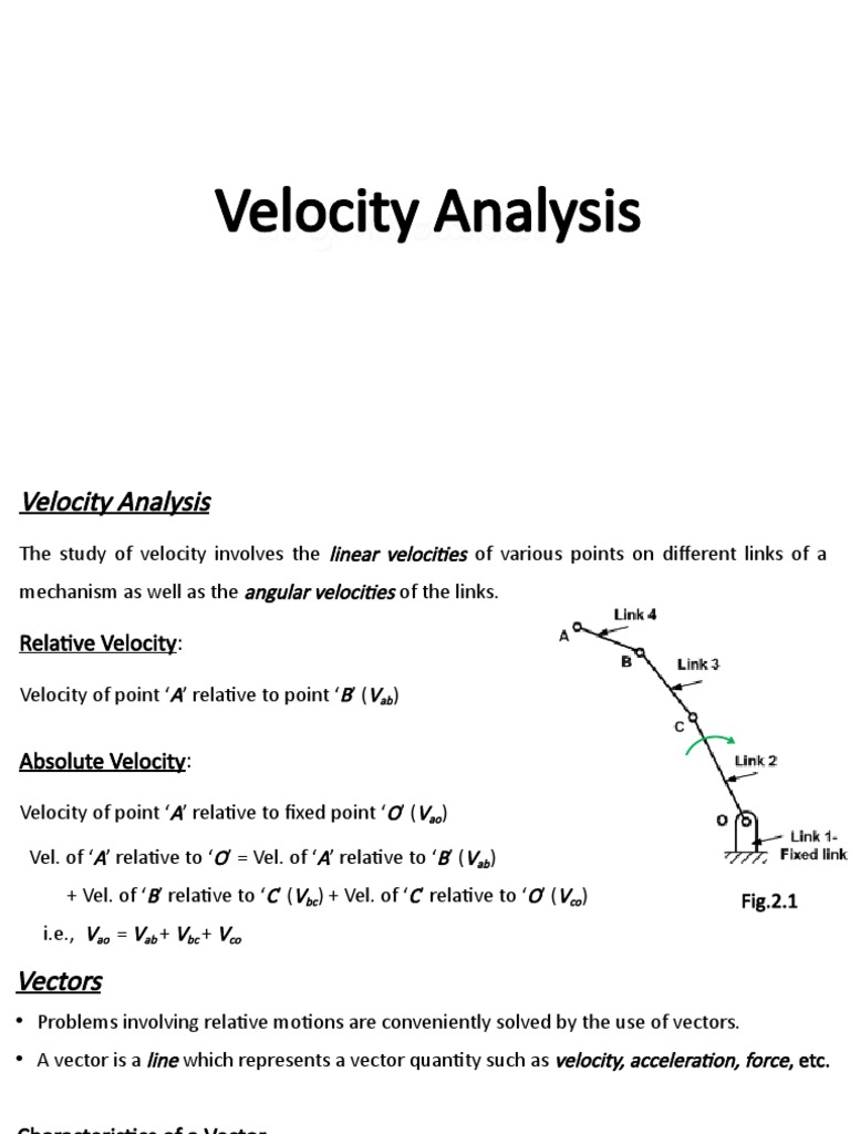 Velocity Analysis | PDF | Velocity | Euclidean Vector