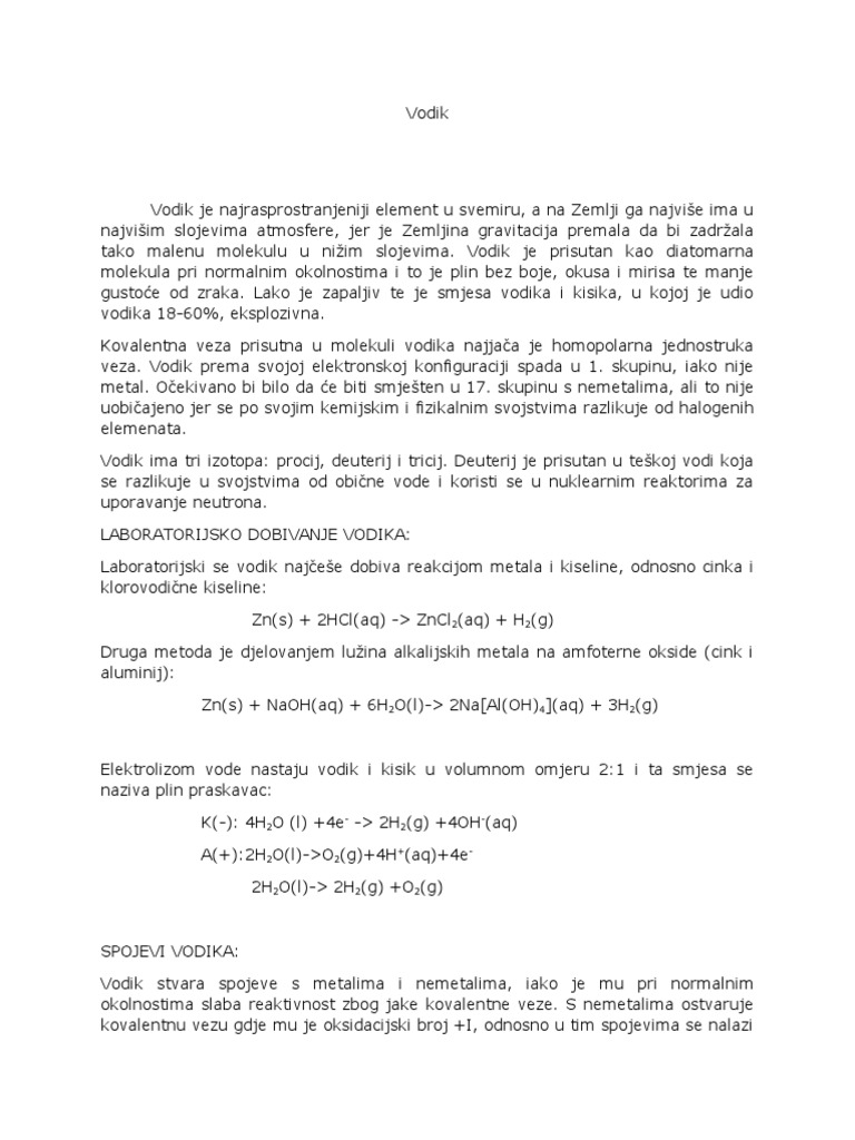 Vodik | PDF
