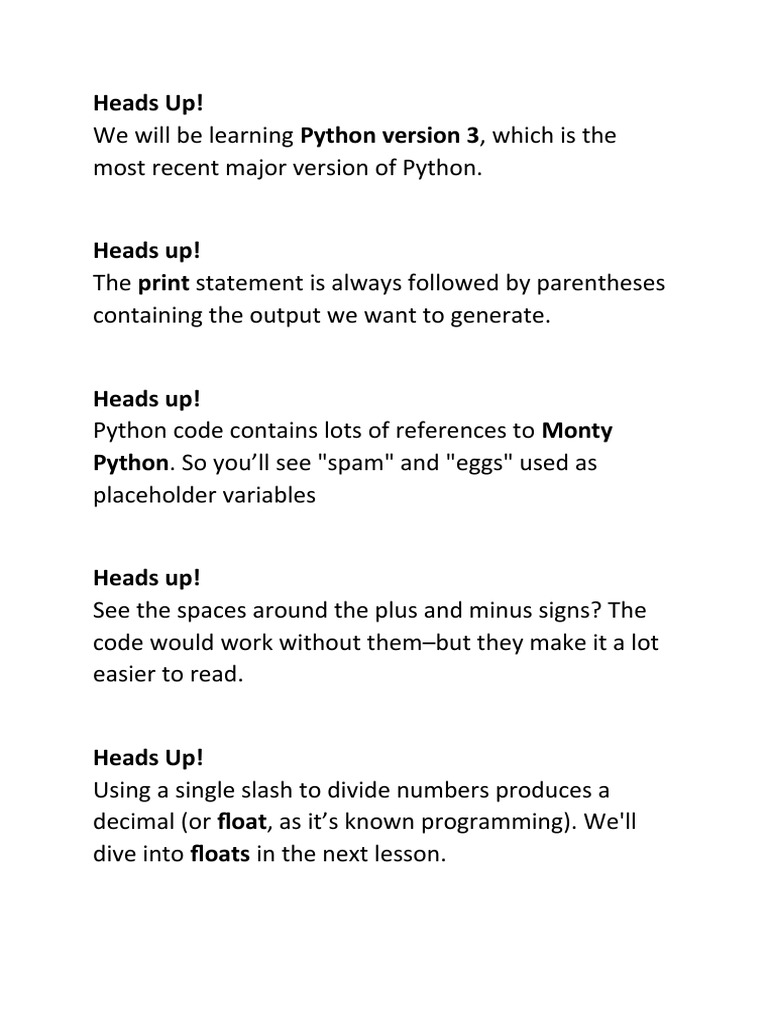 Python Notes | PDF | String (Computer Science) | Control Flow