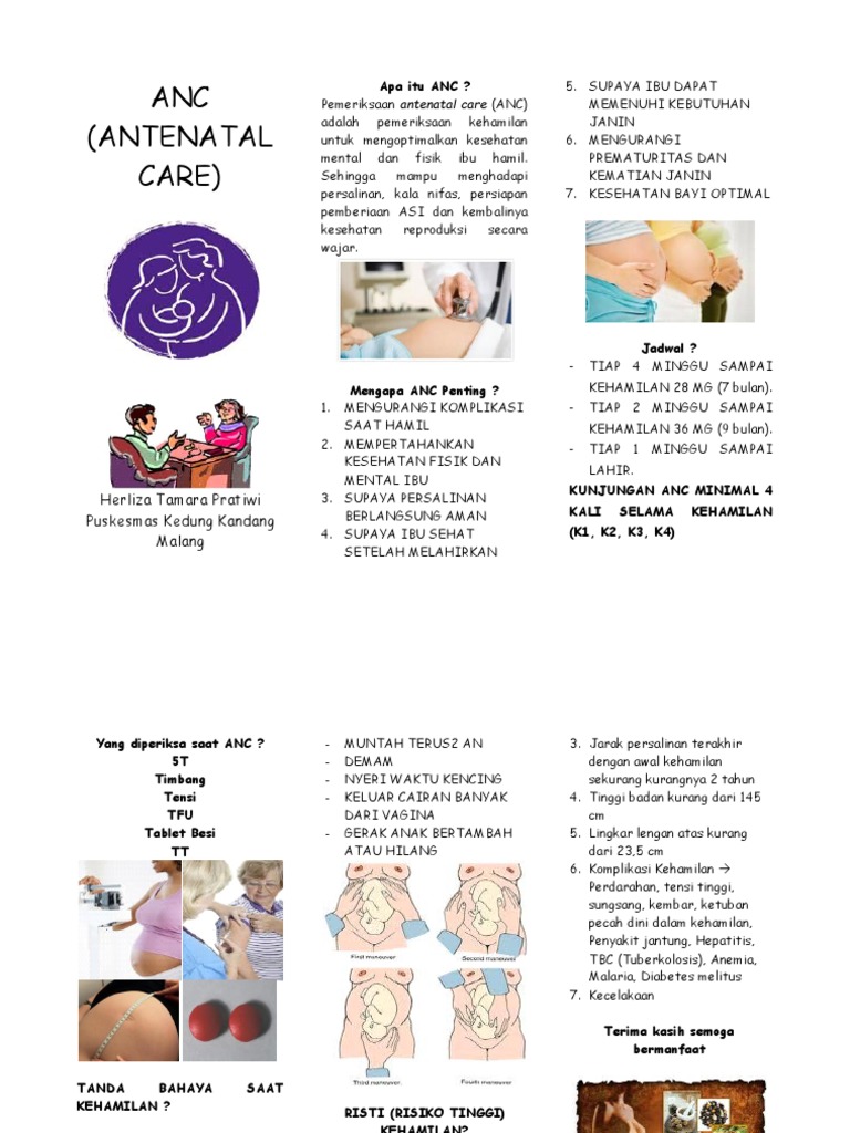 Leaflet Anc | PDF | Kesehatan Holistik