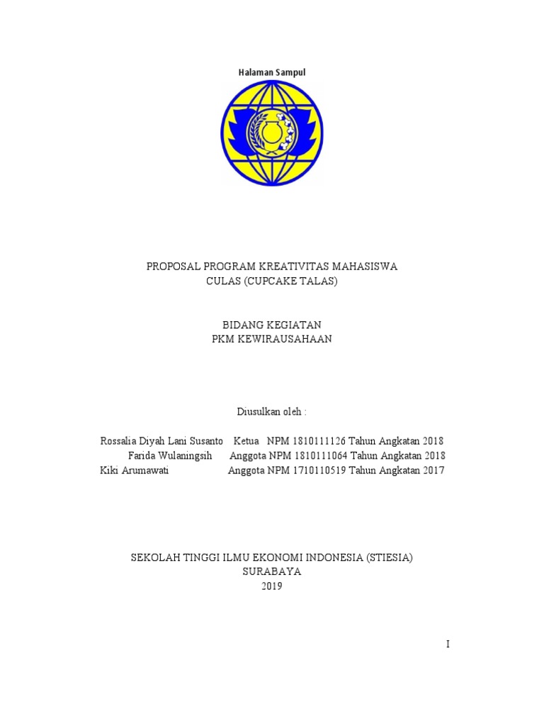 Proposal Program Kreativitas Mahasiswa | PDF | Bisnis