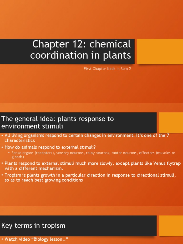 Chapter 12: Chemical Coordination in Plants | PDF | Plant Reproduction ...
