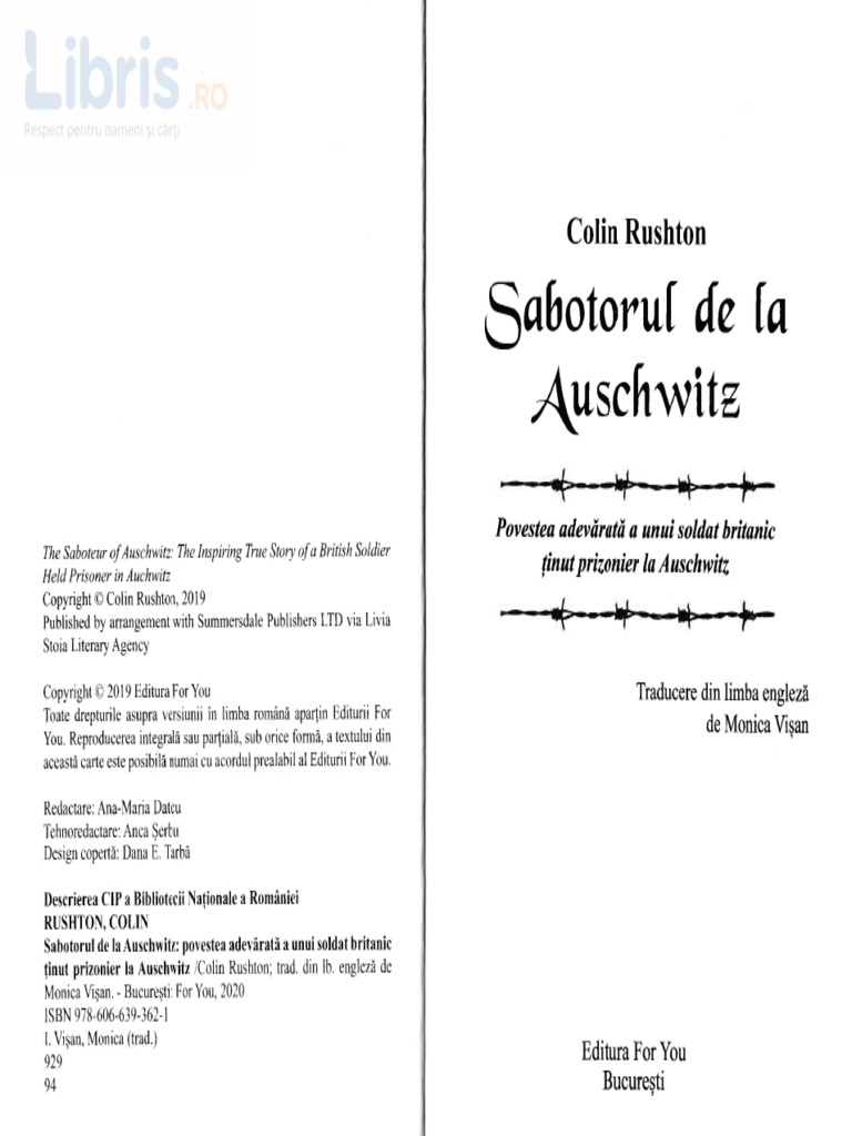 Sabotorul de La Auschwitz - Colin Rushton | PDF