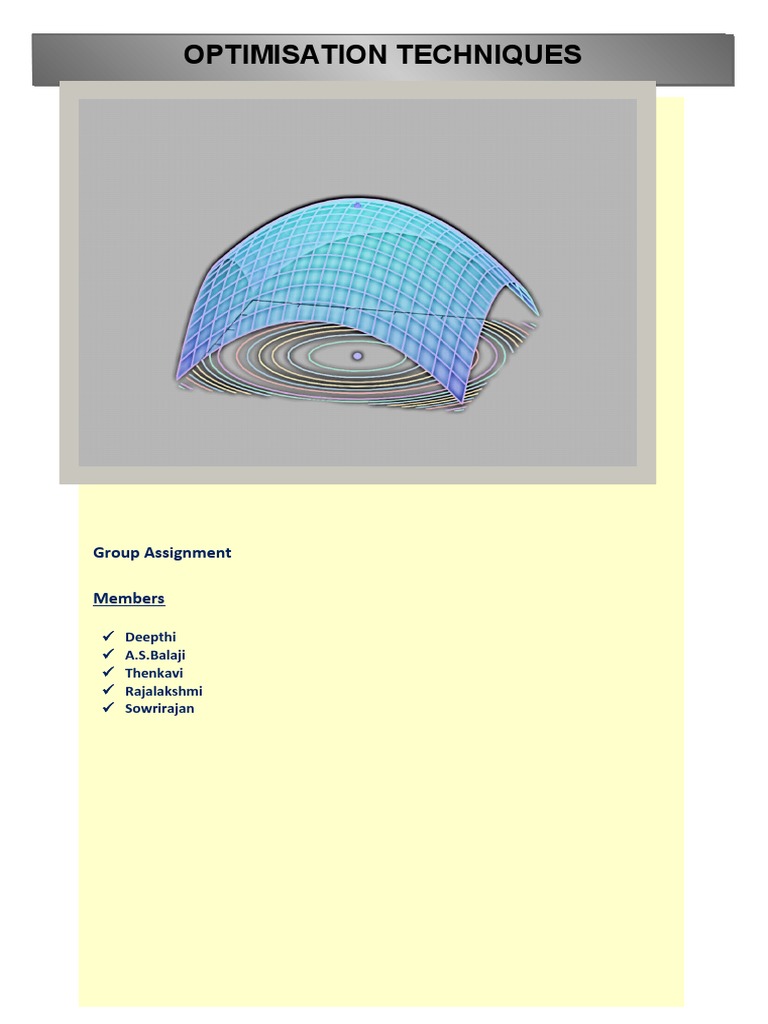 Group Assignment Optimisation 10.4.21-V1 | PDF | Mathematical Optimization | Applied Mathematics