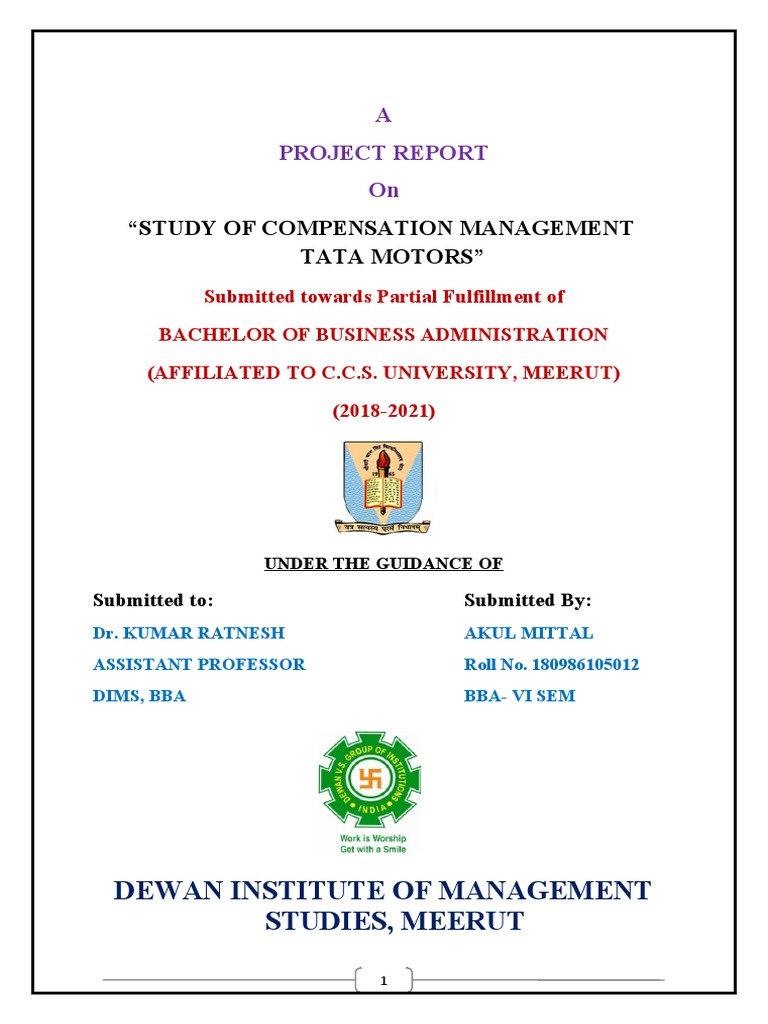 Compensation Management TATA Motors 2 | PDF | Employee Benefits | Vehicles