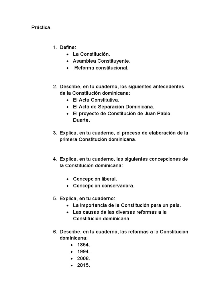 Práctica 5to La Constitucion | PDF | Política