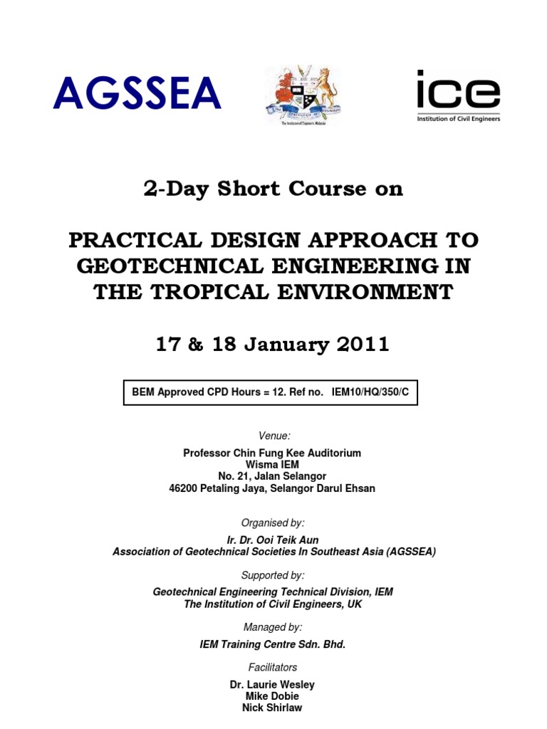 Practical Design Approach To Geotechnical Engineering | PDF | Soil ...