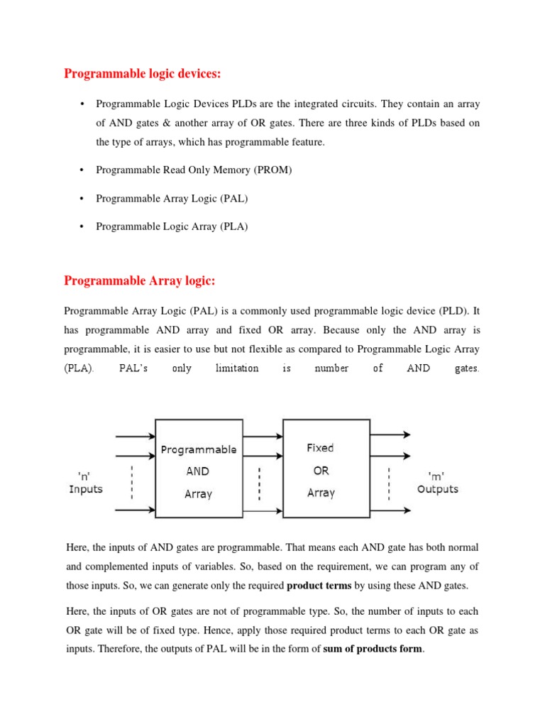 Pal & Pla | PDF | Logic Gate | Electrical Circuits