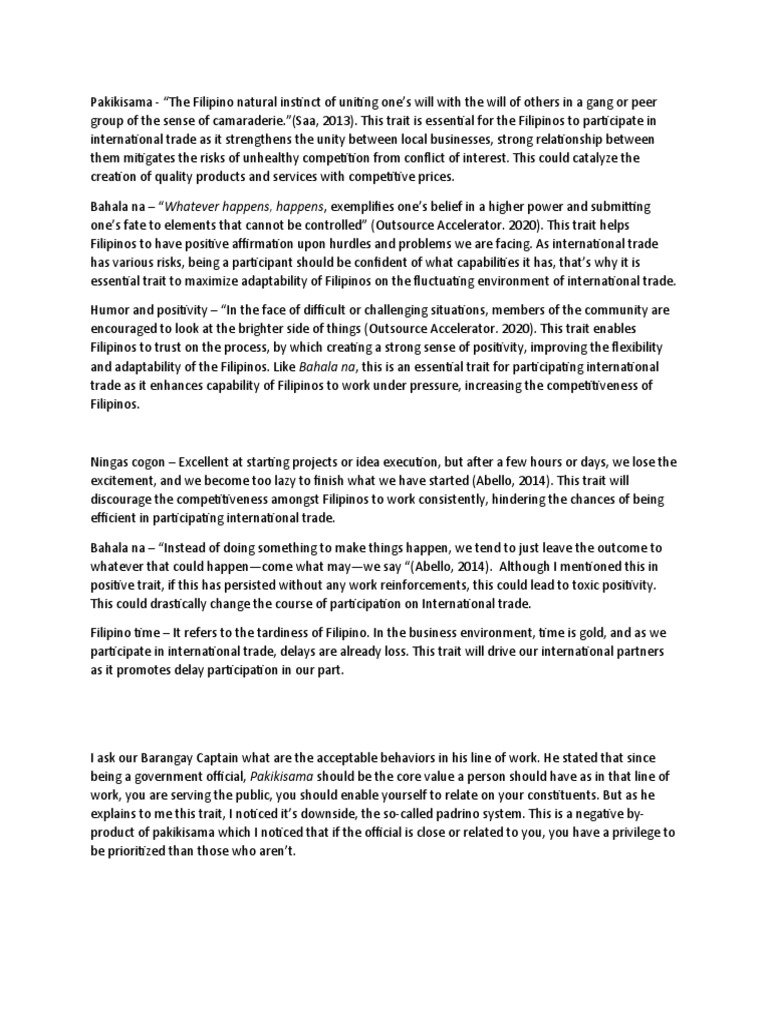 Pakikisama | PDF | Psychology | Human Nature