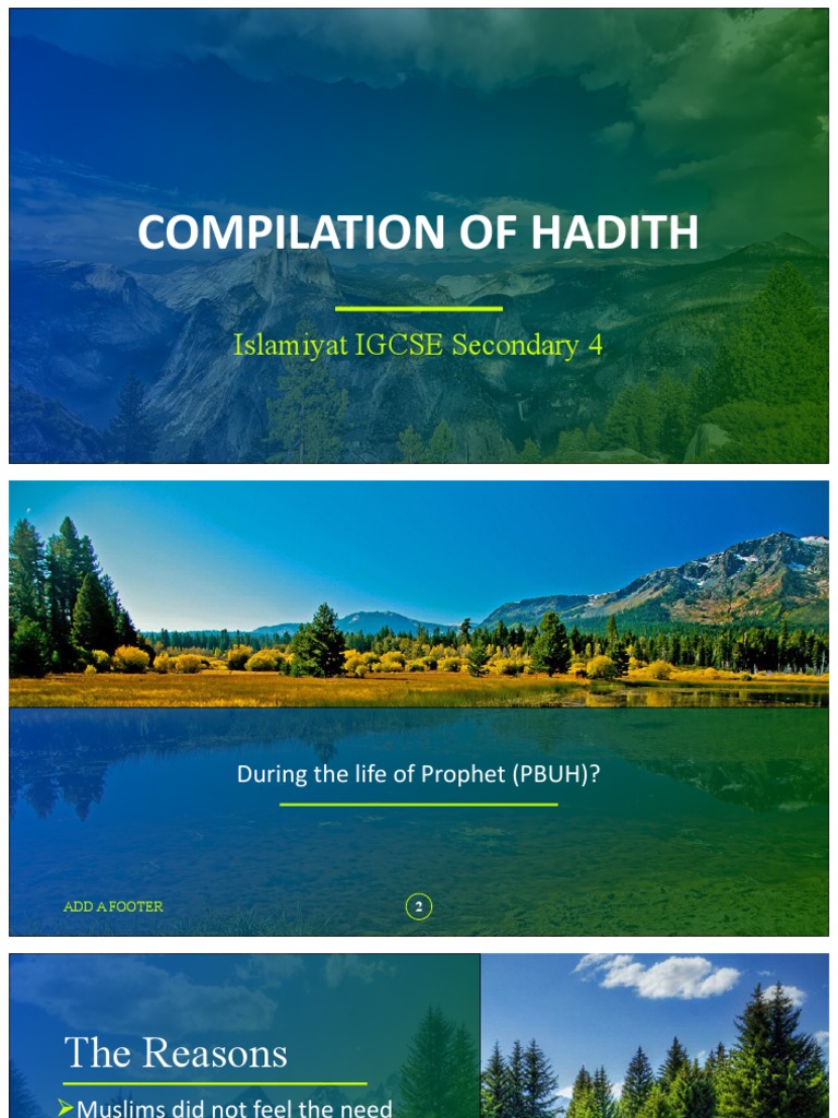 Compilation of Hadith: Islamiyat IGCSE Secondary 4 | PDF | Hadith | Muhammad