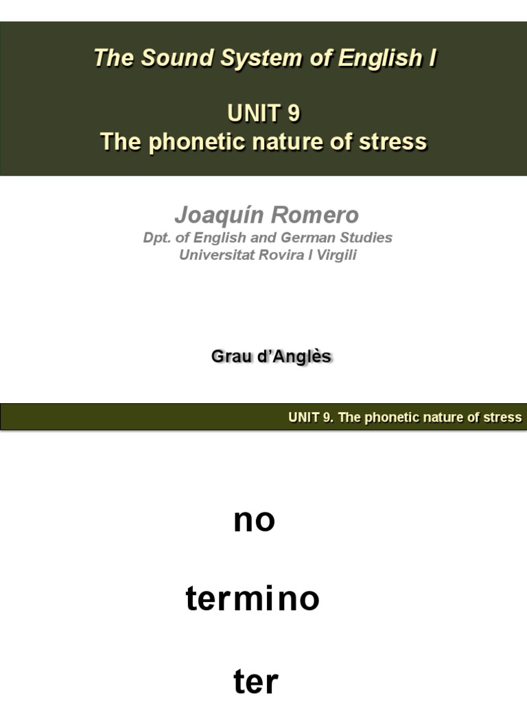09 The Phonetic Nature of Stress | PDF | Phonetics | Stress (Linguistics)