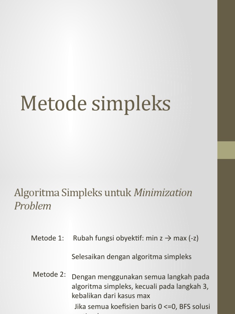 Metode Simpleks-4 | PDF | Metode & Bahan Ajar