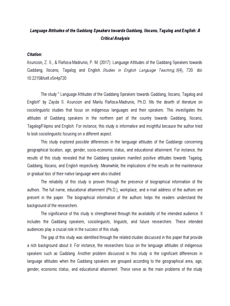 Analysis of Quantitative Research | PDF | Tagalog Language | English ...