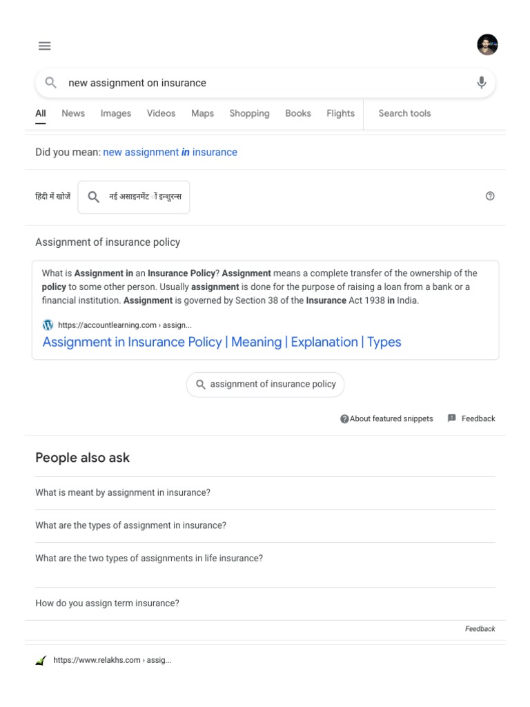 Assignment in Insurance Policy - Meaning - Explanation - Types | PDF ...
