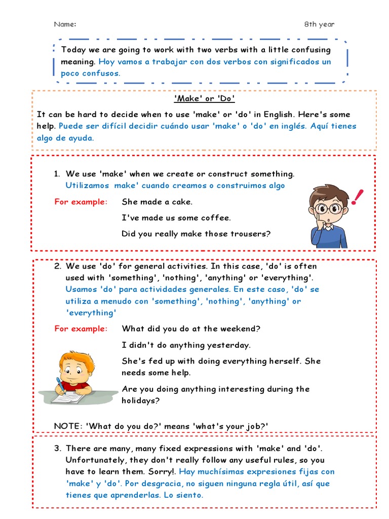 8° Make and Do | PDF | Syntax | Grammar