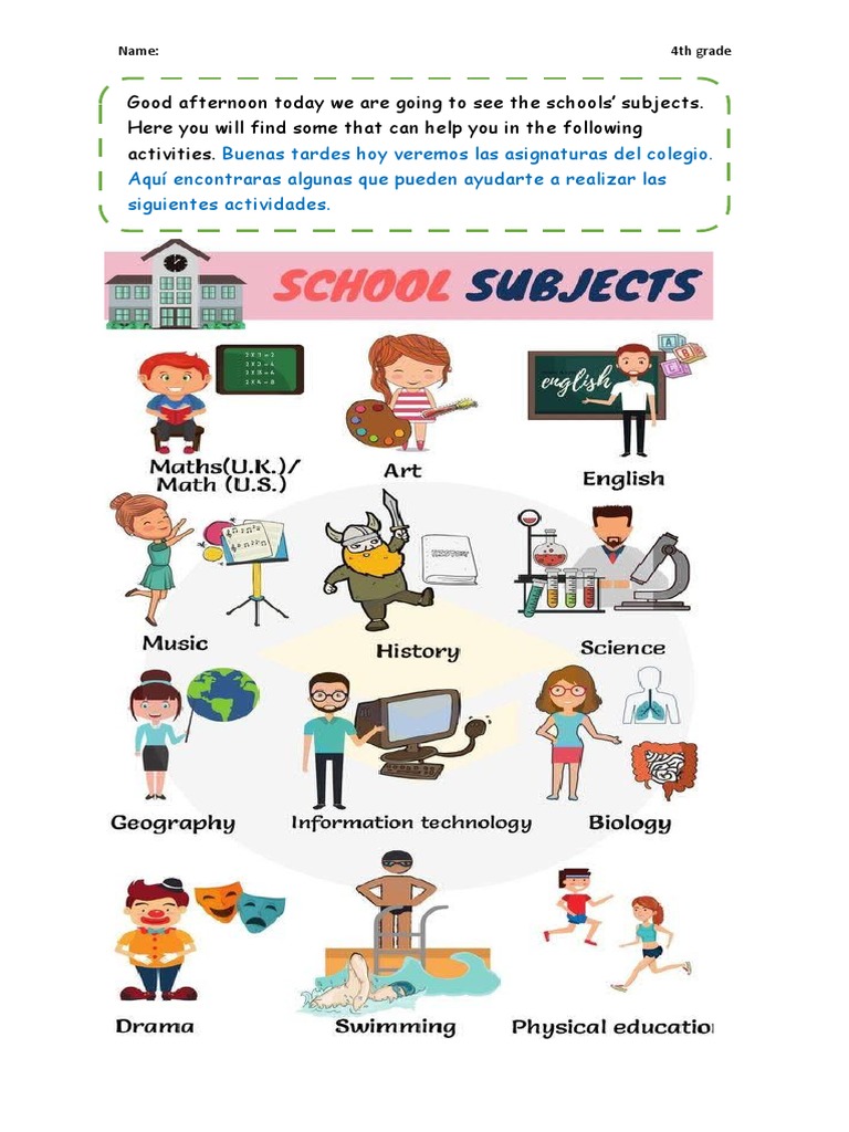 4° School Subjects | PDF