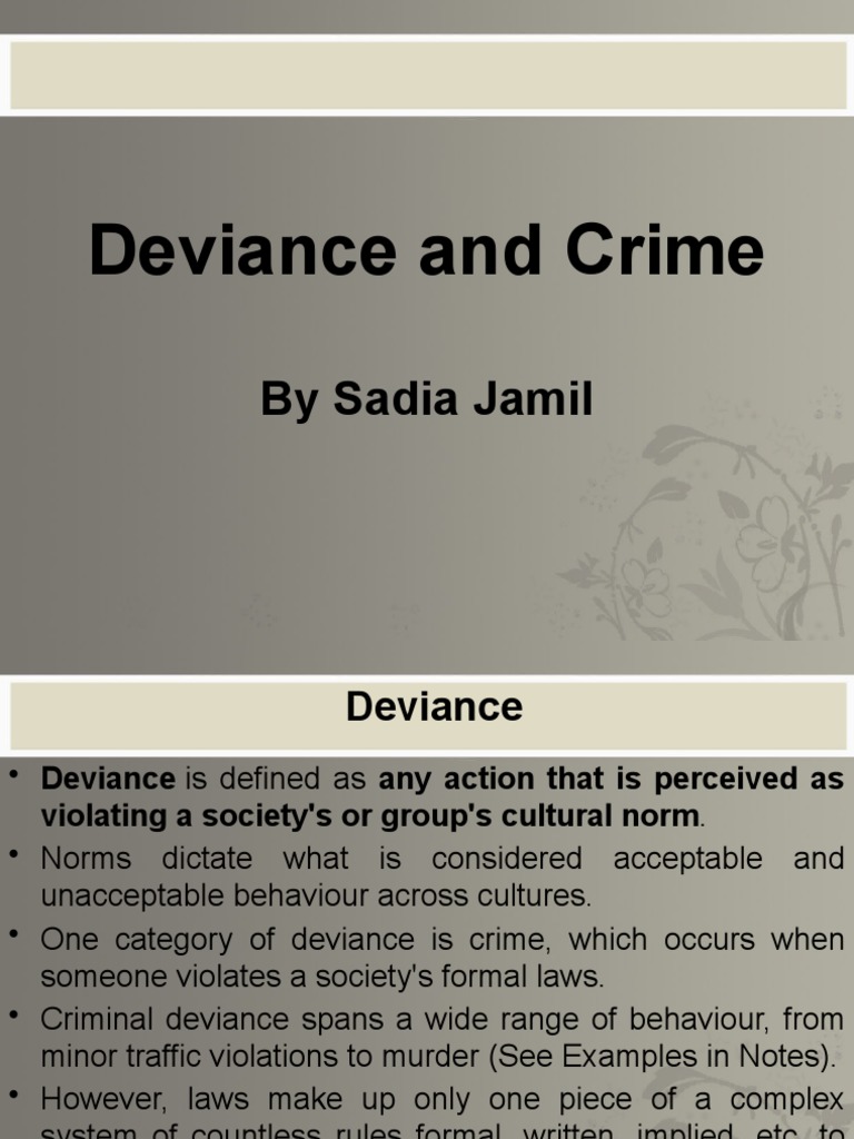 Chapter 7 Deviance and Crime | PDF | Deviance (Sociology) | Organized Crime
