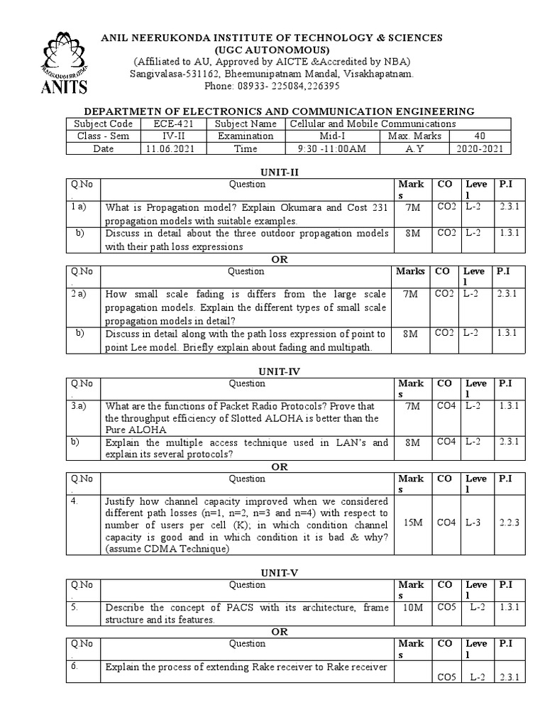 Anil Neerukonda Institute of Technology & Sciences (Ugc Autonomous ...