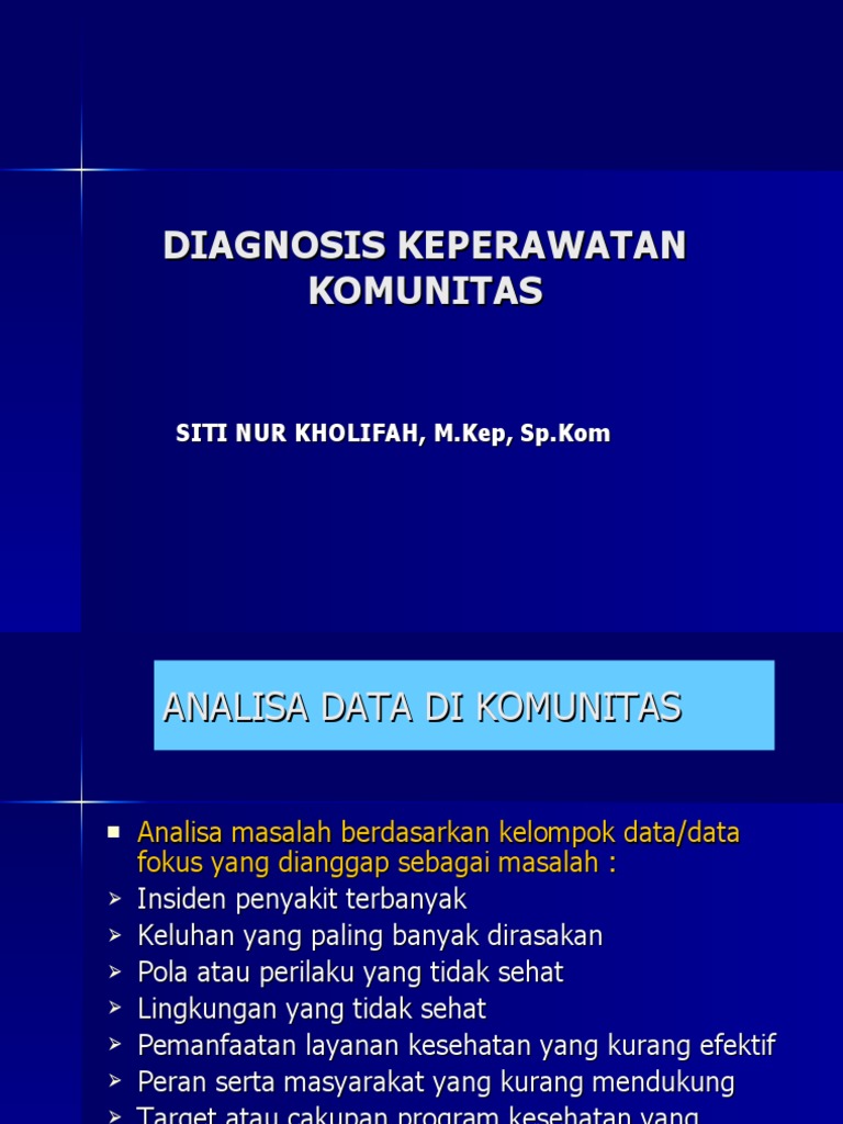 Diagnosa Keperawatan Komunitas | PDF | Pengembangan Diri
