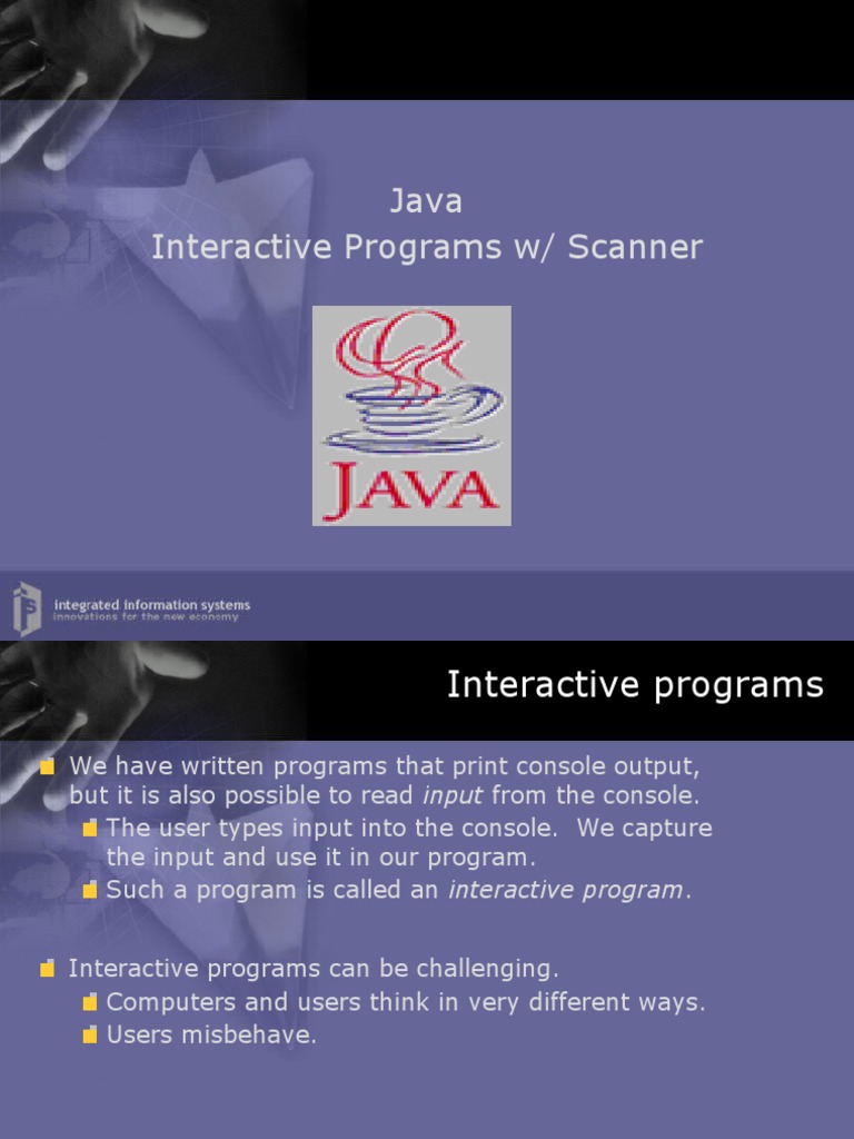 Java Interactive Programs W/ Scanner | PDF | Computer Programming ...