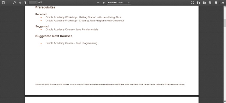 JFo Java Foundations Course Objectives | PDF