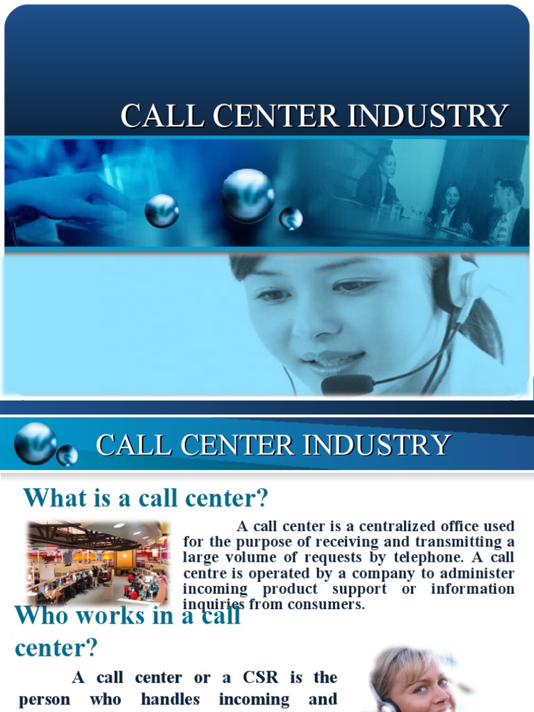 Call Center Industry 101 | PDF | Call Centre | Business