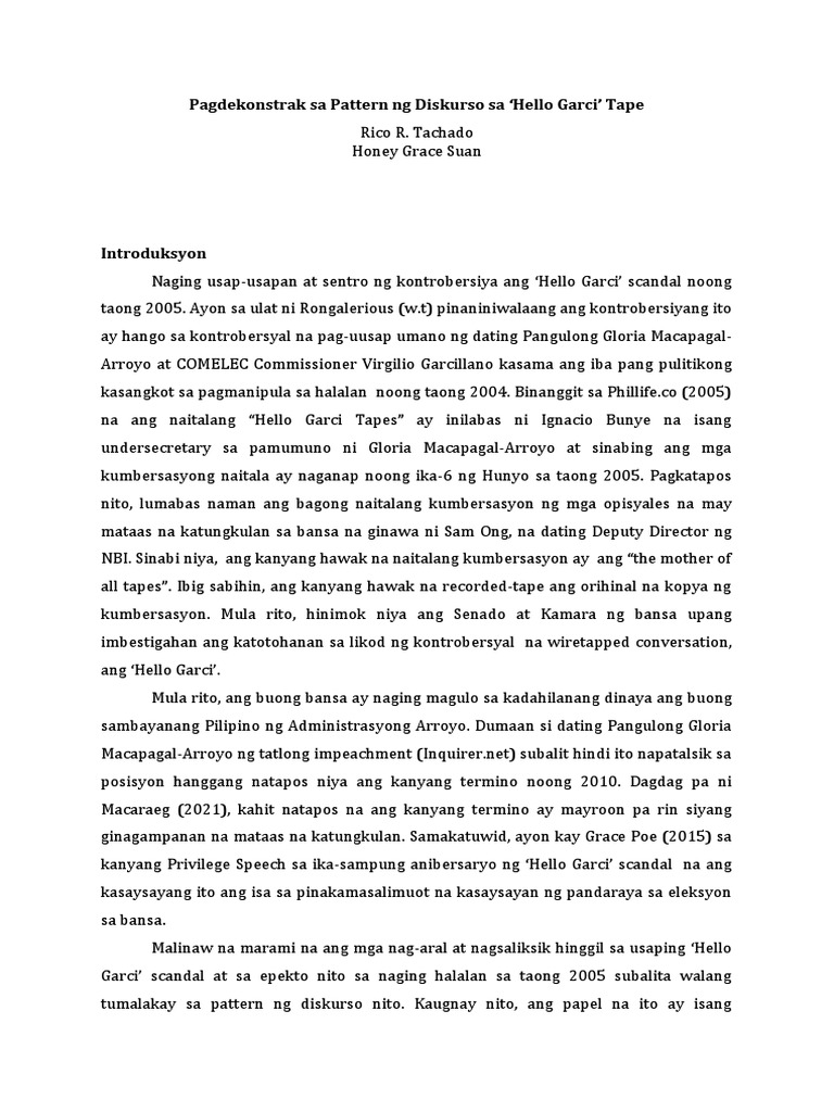 Hello Garci Tapes | PDF