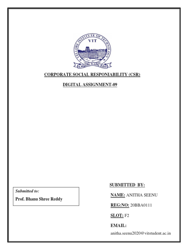 CSR Da9 (20bba0111) | PDF | Economy And The Environment | Business