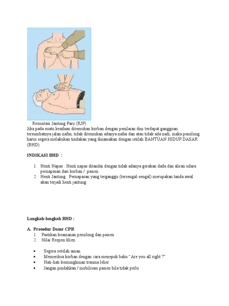 Prosedur Bantuan Hidup Dasar (BHD) | PDF