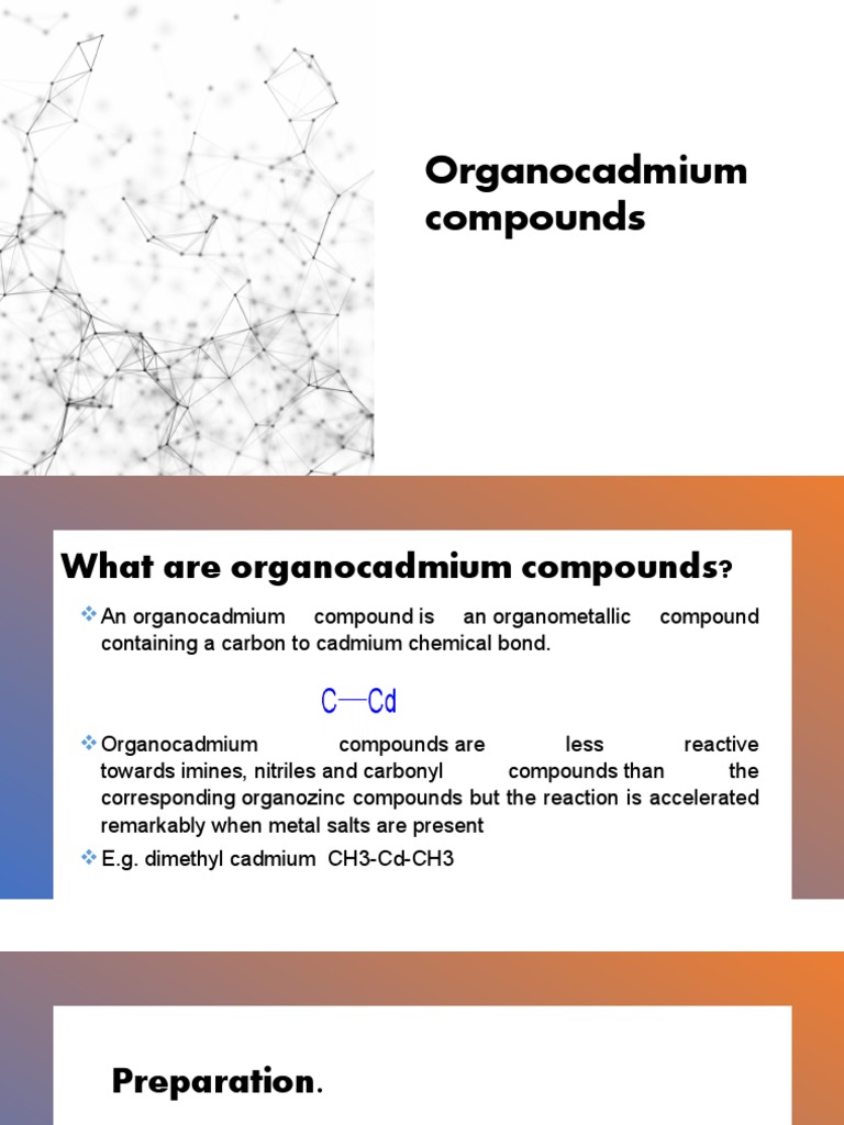 Organocadmium Compounds | PDF | Chemical Compounds | Molecules