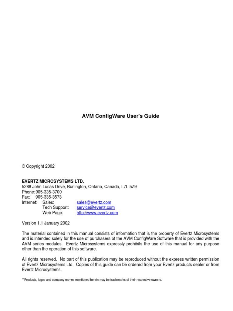 AVM Configware Manual | PDF | Menu (Computing) | Icon (Computing)
