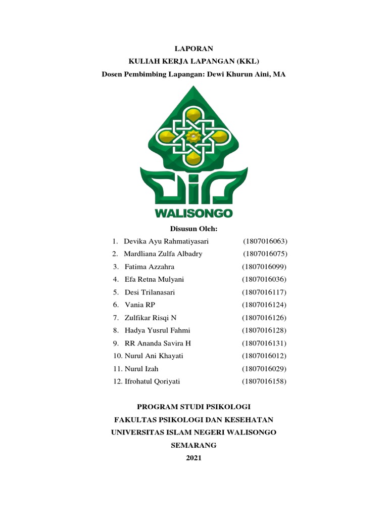 Laporan KKL Kelompok 13 2018 | PDF