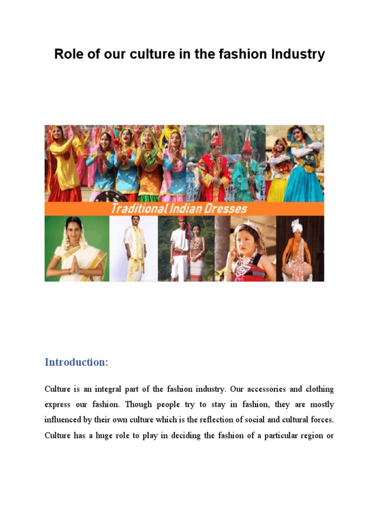 Role of Our Culture in The Fashion Industry | PDF | Clothing | Fashion