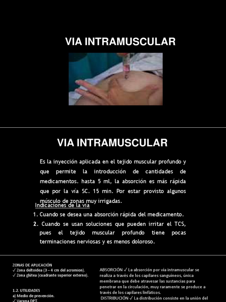 Via Intramuscular | PDF | Terapia intravenosa | Inyección (medicina)
