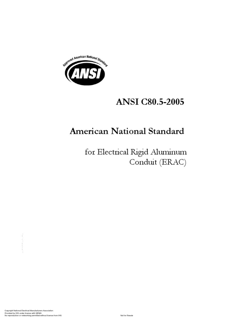 Ansi C80.5-2005 | PDF | Pipe (Fluid Conveyance) | Nature