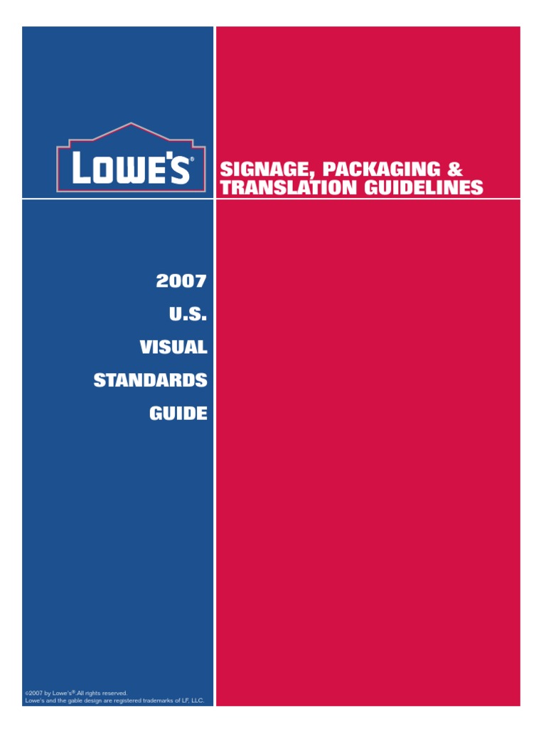Signage, Packaging & Translation Guidelines: 2007 U.S. Visual Standards ...