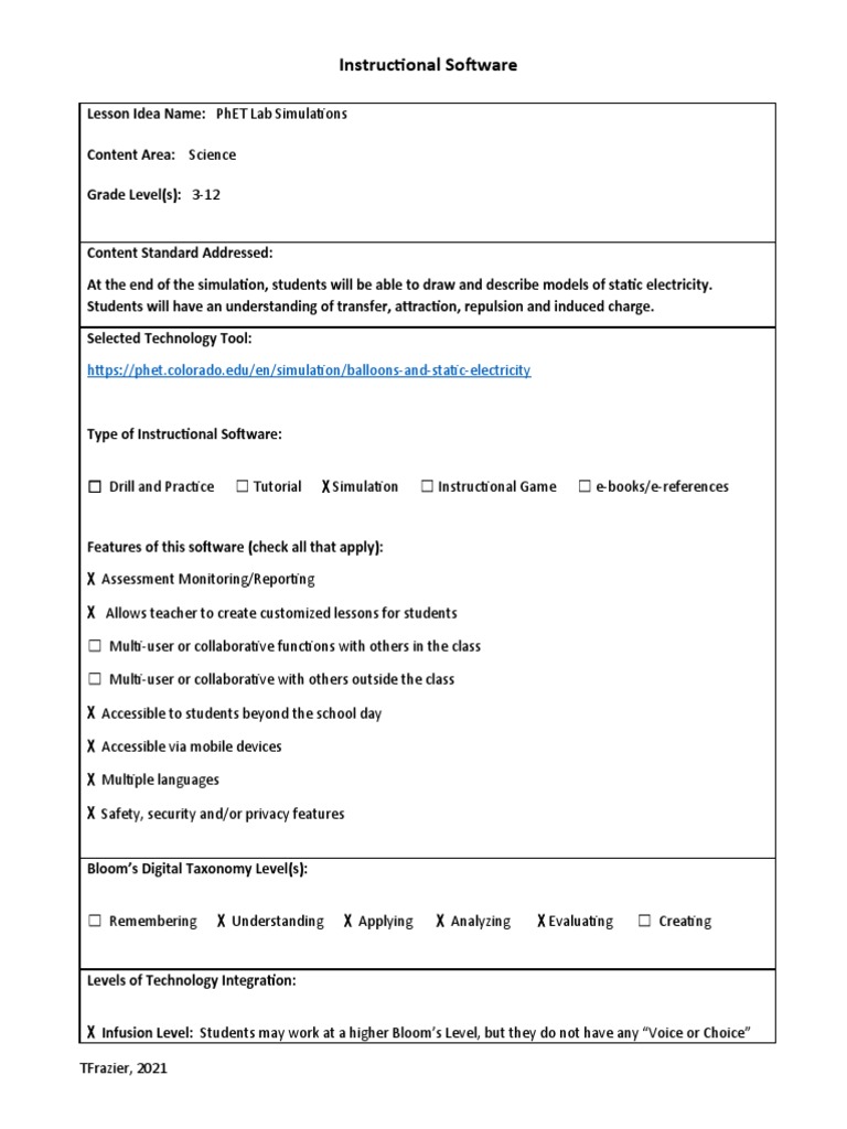 PhET Simulations for Static Electricity | PDF | Simulation | Communication