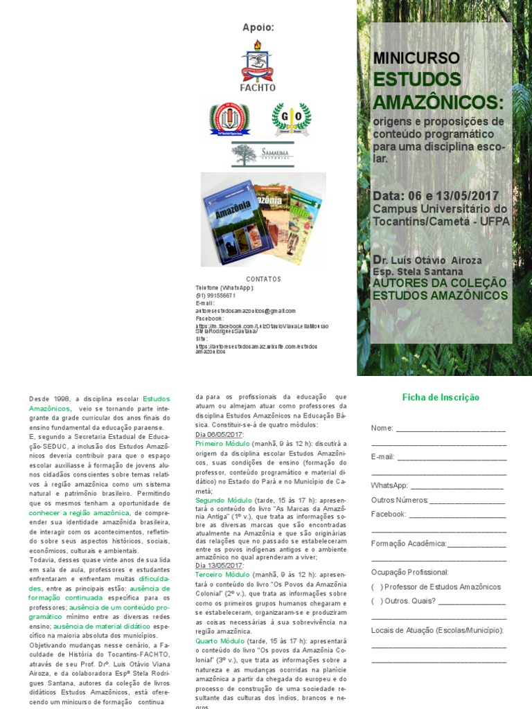 Minicurso de Estudos Amazonicos 2 | PDF | Floresta Amazônica | Formação ...