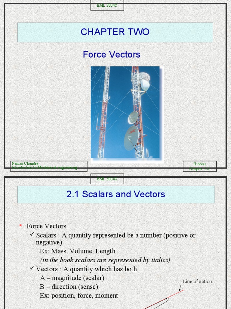 Chapter Two Force Vectors Pdf Euclidean Vector Cartesian Coordinate System