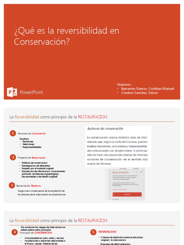 Qué Es La Reversibilidad en Conservación | PDF
