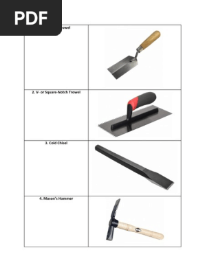Masonry Tools Names
