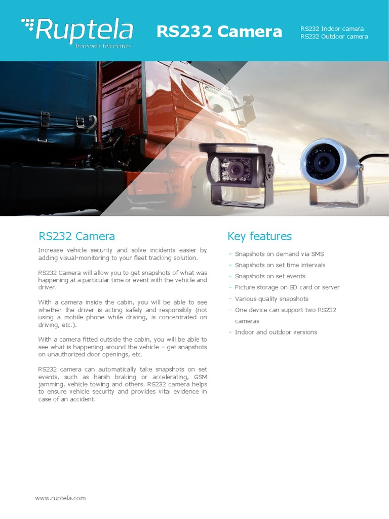 Ruptela RS232 Camera Datasheet | PDF | Camera | Electronics