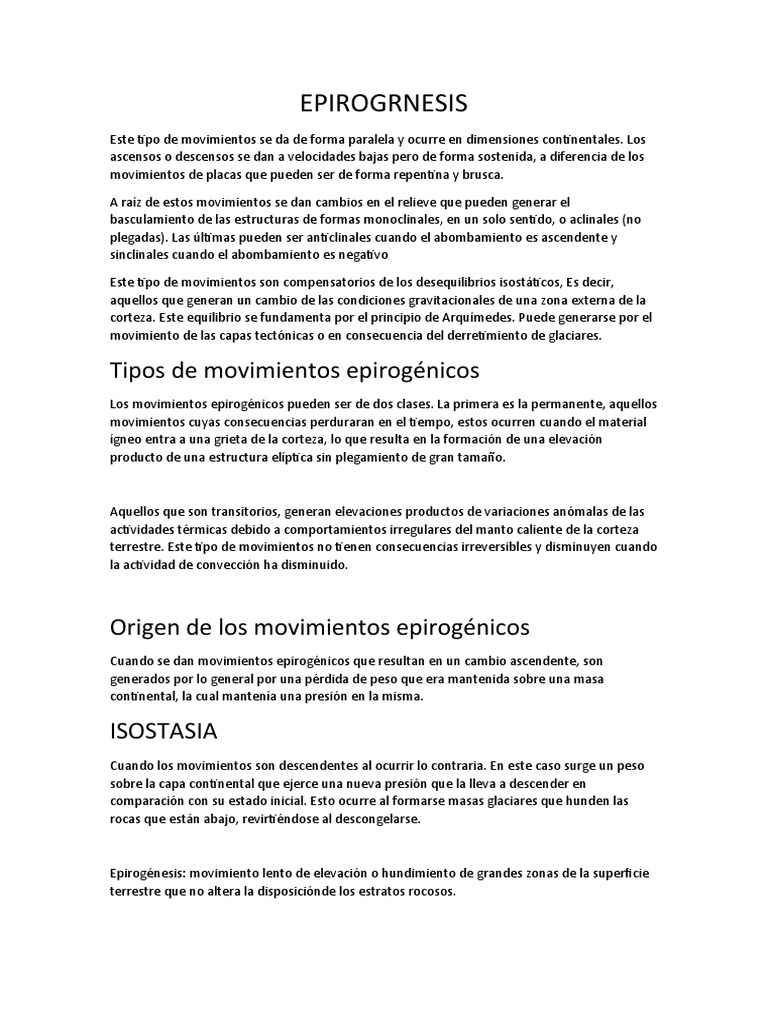 EPIROGENESIS | PDF | Geofísica | Geografía Física