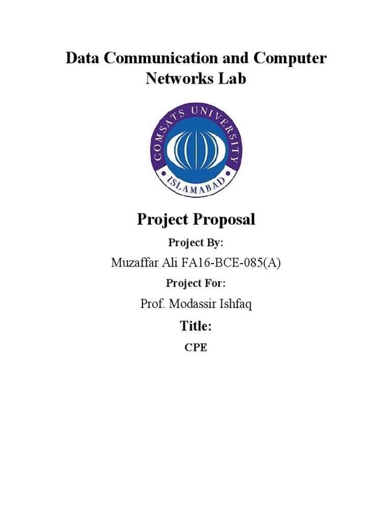 Data Communication and Computer Networks Project | PDF | Router ...