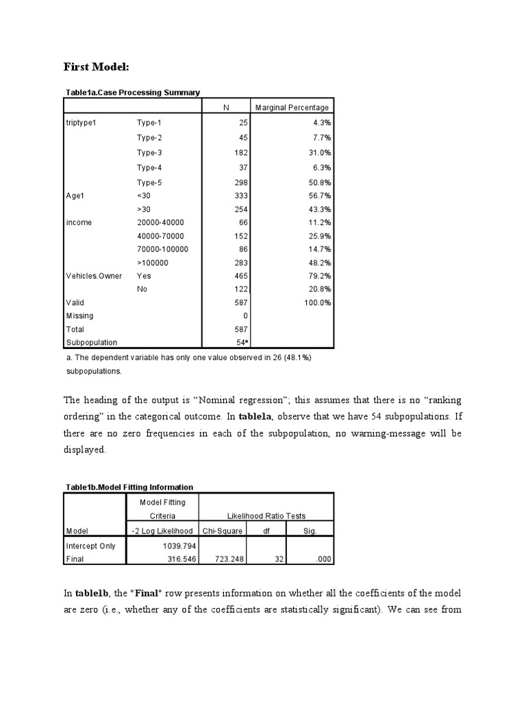 Multinomial Logistic Regression | PDF | Coefficient Of Determination ...